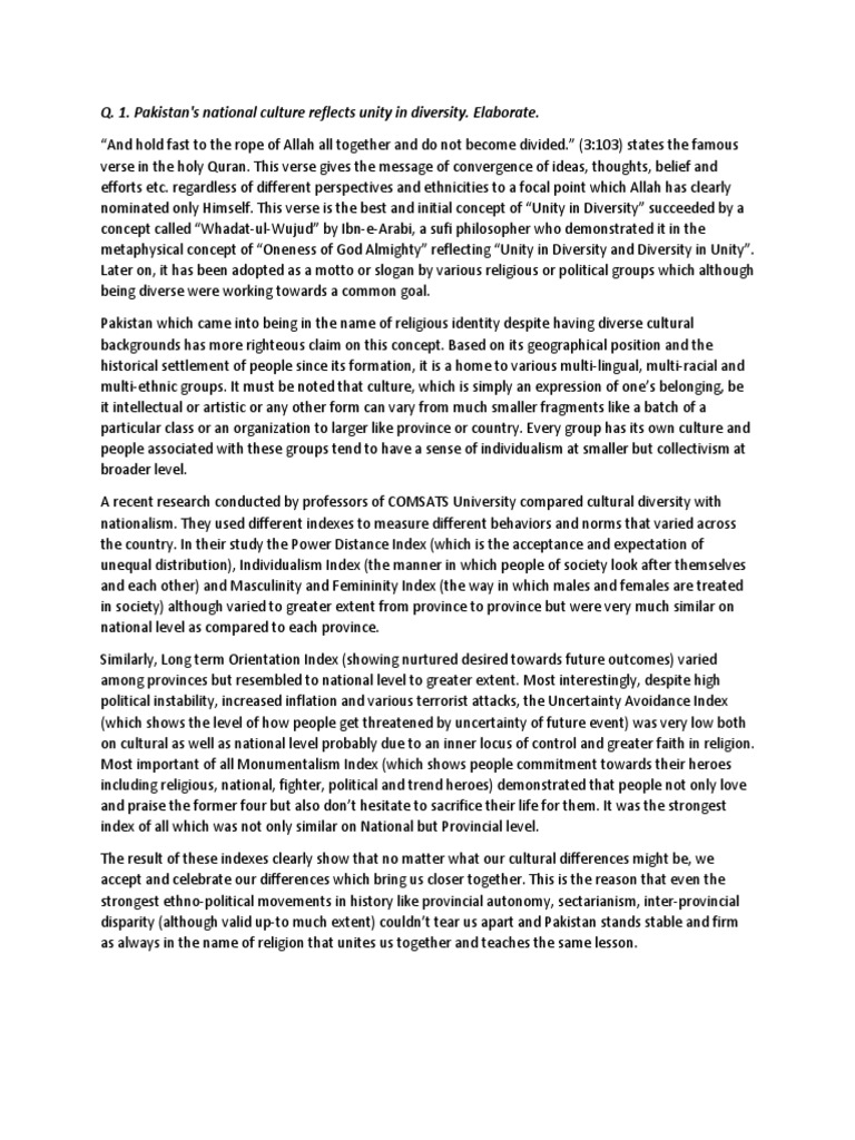 Unity in Diversity | PDF | Psychological Concepts | Philosophical Theories