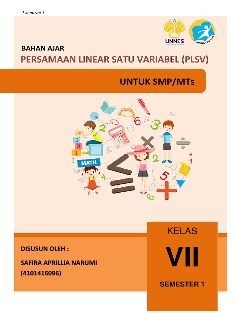 Lampiran 1 Bahan Ajar PLSV | PDF