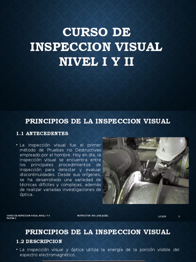 Curso de Inspeccion Visual Nivel I y Ii | PDF | Soldadura | Construcción