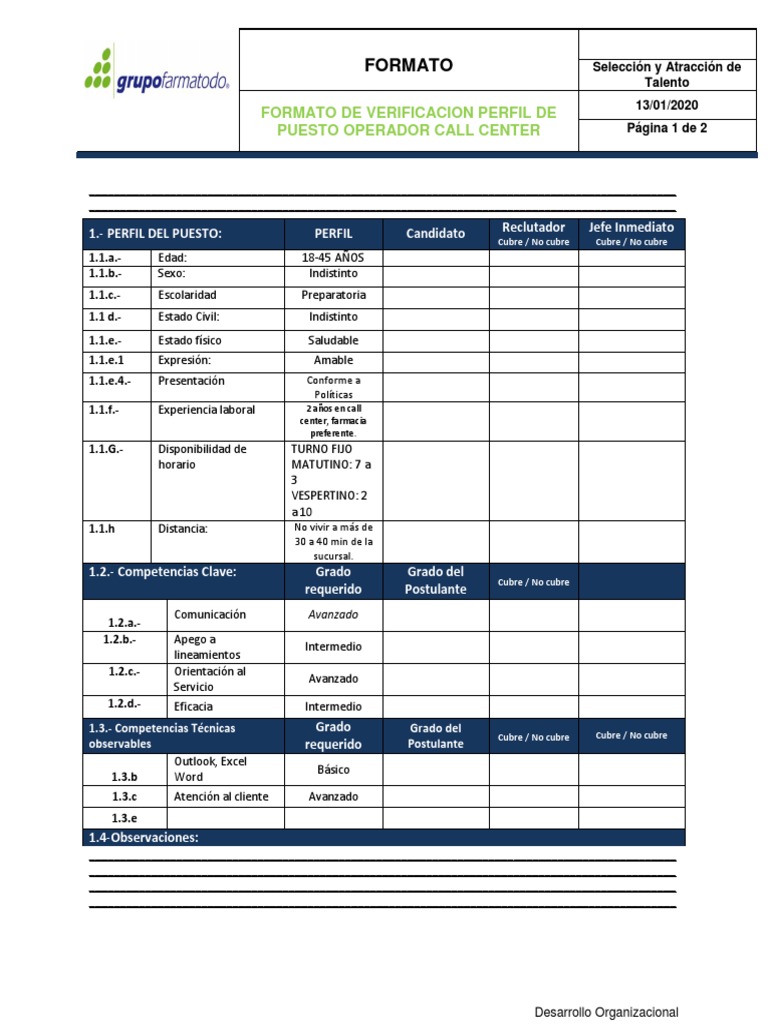 Check List Operador Call Center | PDF | Business