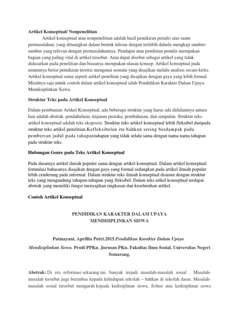 Artikel Konseptual | PDF