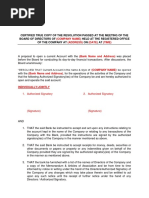 Sample of Board Resolution For Opening Bank Account | PDF | Articles Of ...