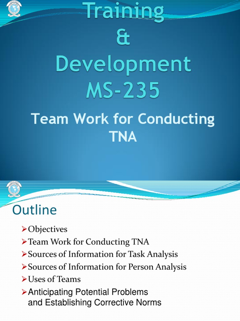 Team Work For Conducting TNA | PDF | Performance Appraisal | Competence ...