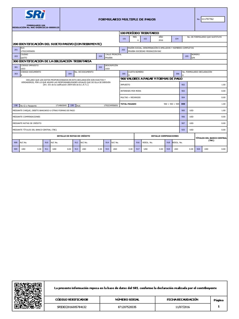 Formulario 106 | PDF | Bancario | Servicios financieros