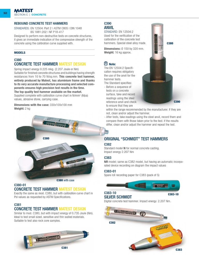 Matest C380 | PDF | Hammer | Calibration