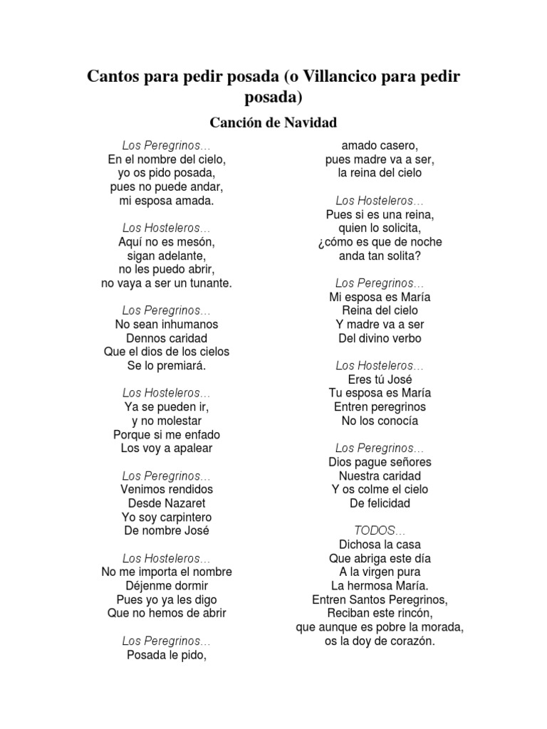 Cantos para Pedir Posada | PDF | Reyes Magos | María, madre de Jesús