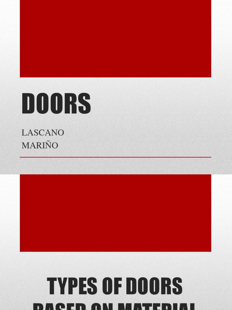 DOORS | PDF | Door | Architectural Elements