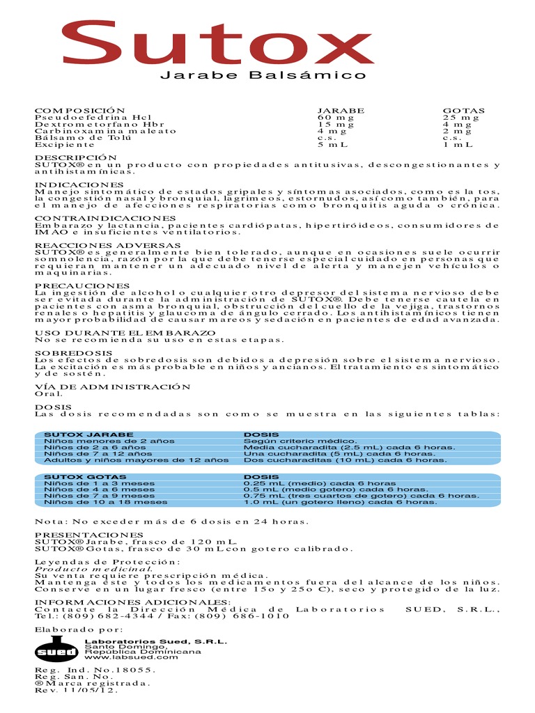 Sutox Inserto 2014 | PDF | Asma | Farmacología