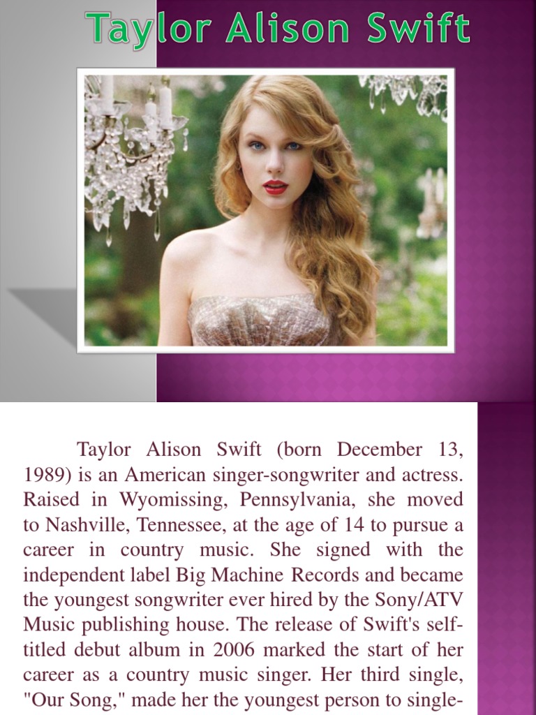 Taylor Swift | PDF | Taylor Swift | Music Industry