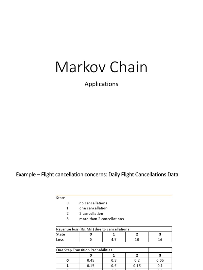 Markov Chains Applications & Properties | PDF | Markov Chain | Mathematical Concepts