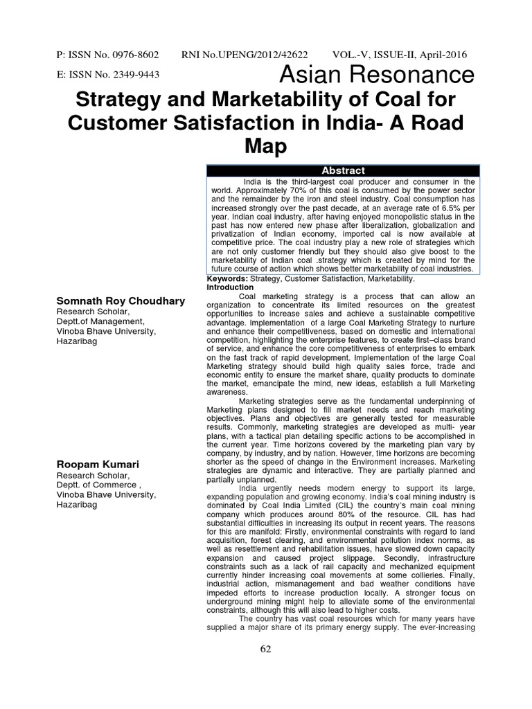 Coal Marketing | PDF | Strategic Management | Marketing Strategy