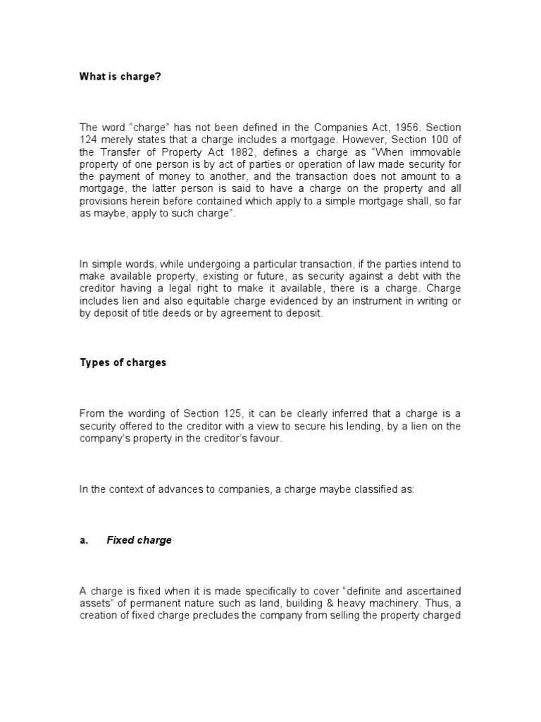 Legal Charge | PDF | Security Interest | Mortgage Law