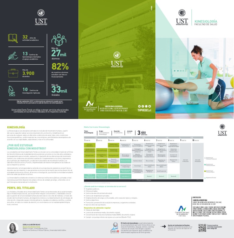 Kinesiologia UST Malla 2020 PDF | PDF | Medicina Física y Rehabilitación | Educación Secundaria