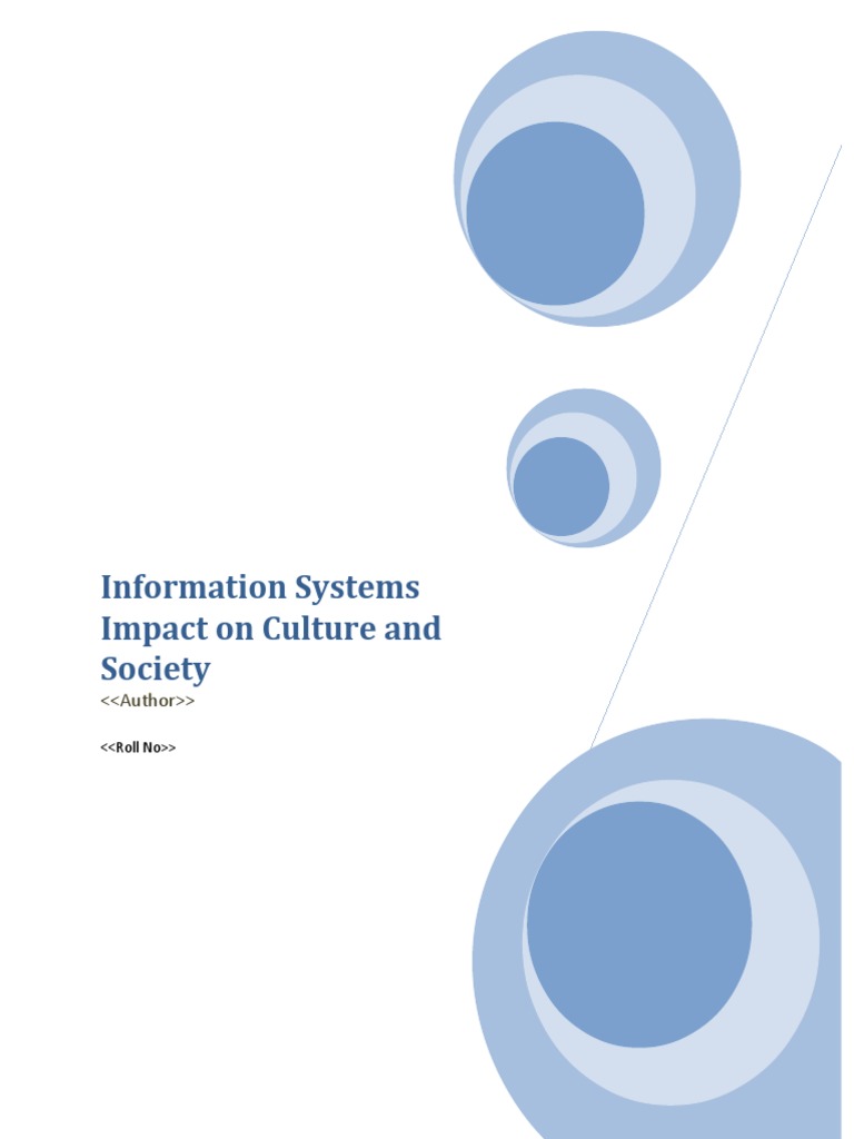Impact of Information Systems on Society | PDF | Information | Internet