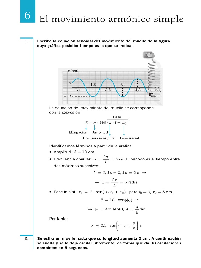 6_El_movimiento_armonico_simple.pdf | Oscilación | Péndulo