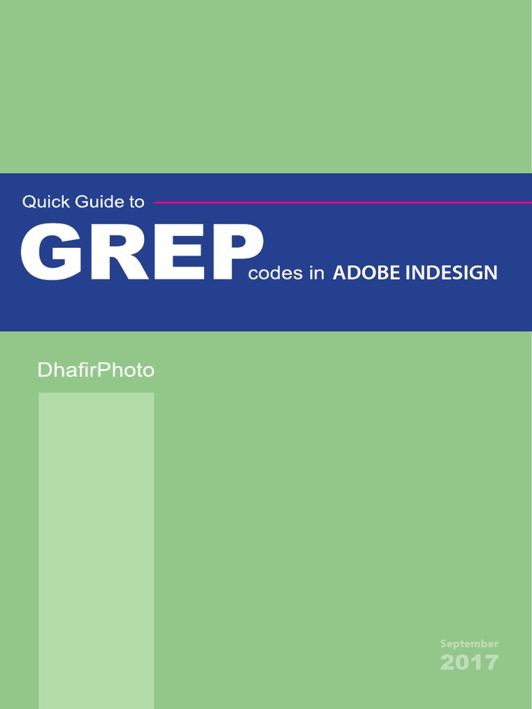Quick Guide To GREP Codes in Adobe InDesign | PDF | Punctuation ...