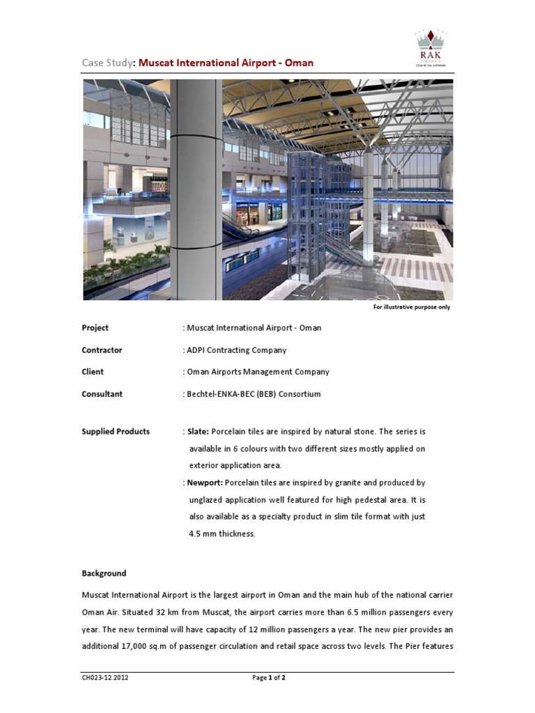 Case Study Muscat International Airport PDF | PDF | Tile | Oman