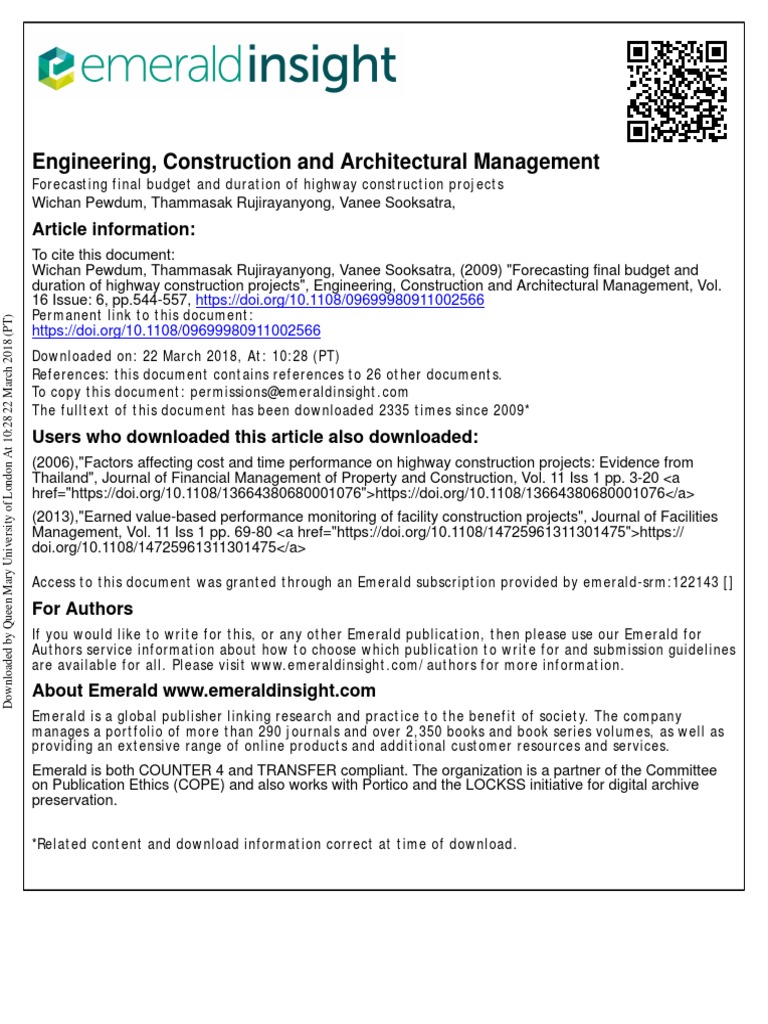 Highway Construction Budget Forecasting | PDF | Forecasting | Prediction