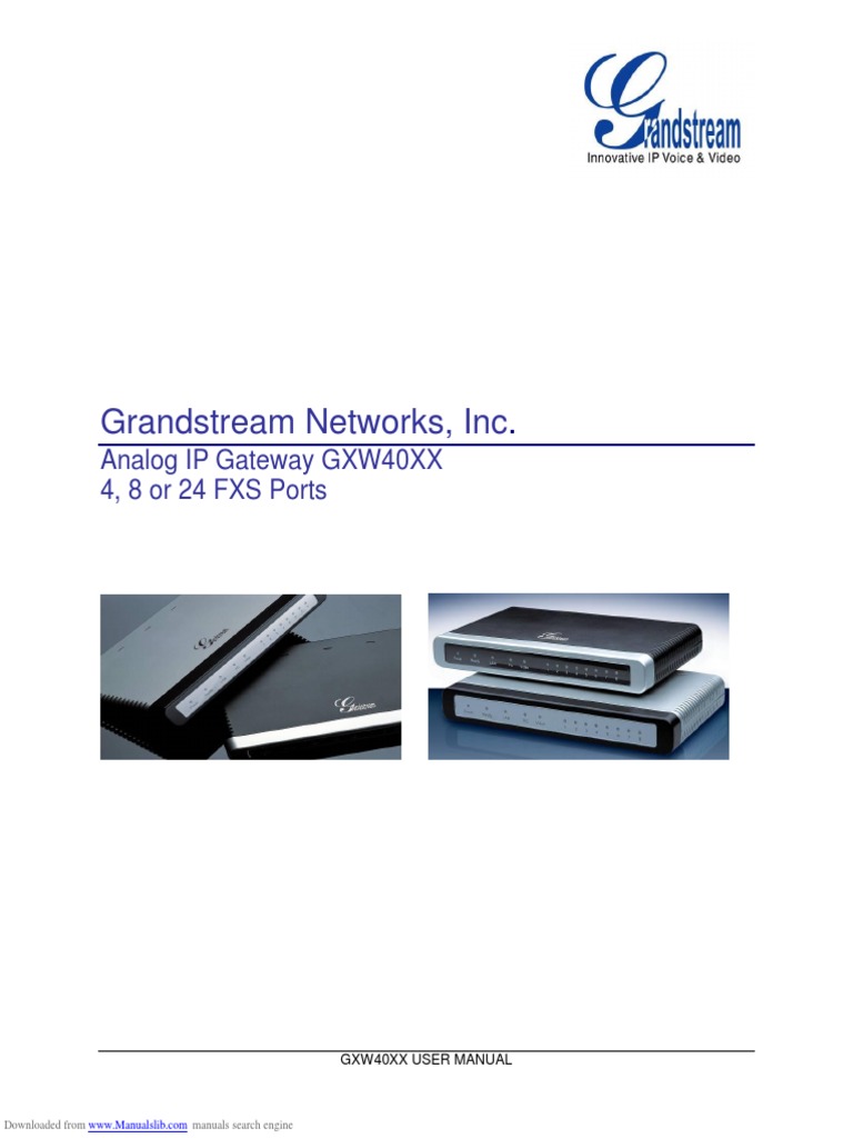 Gxw4004 User Manual | PDF | Session Initiation Protocol | Ip Address