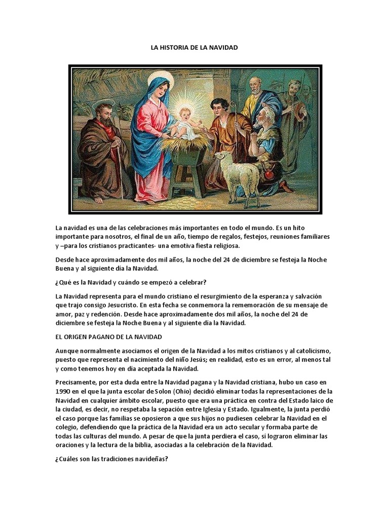 Origen y Tradiciones de la Navidad | PDF | Navidad | Observancias