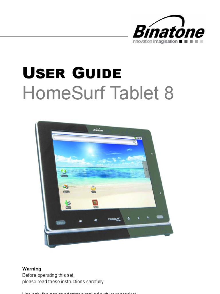 Homesurf Tablet 8: Ser Uide | PDF | Web Page | Computer Keyboard