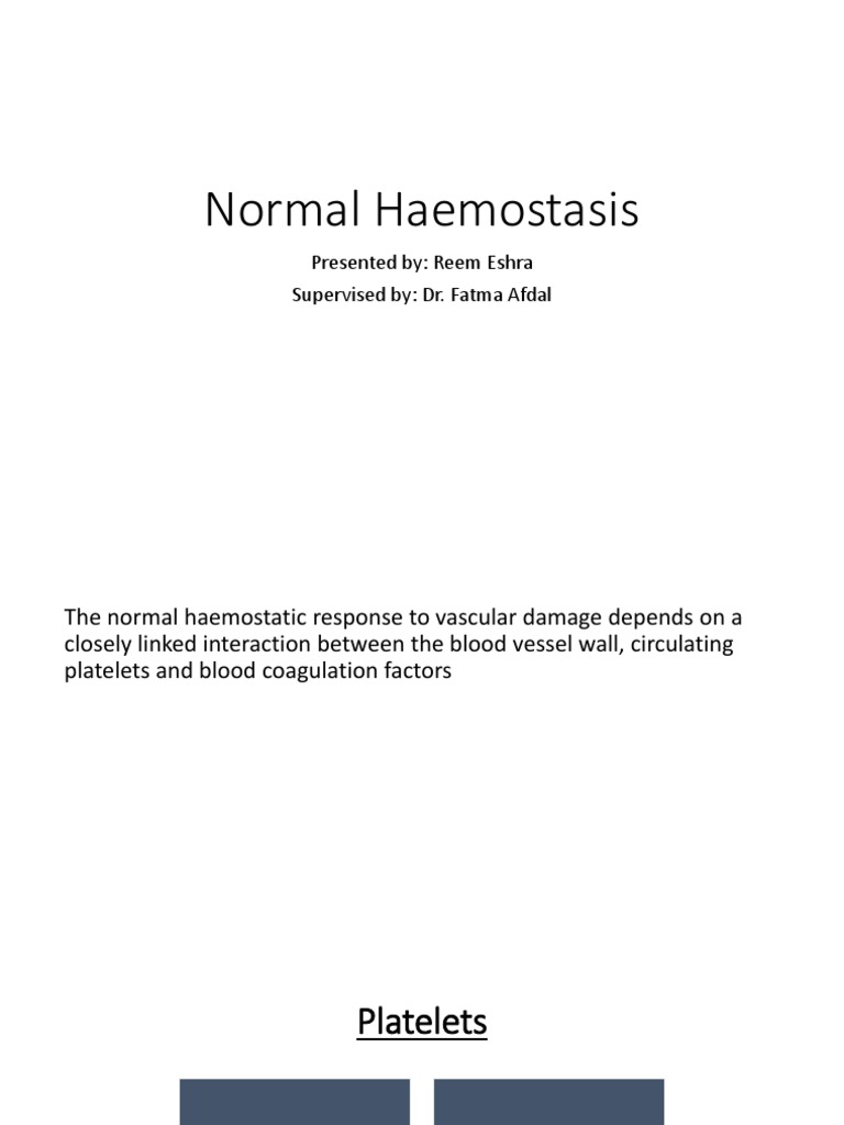 Normal Haemostasis | PDF | Platelet | Coagulation
