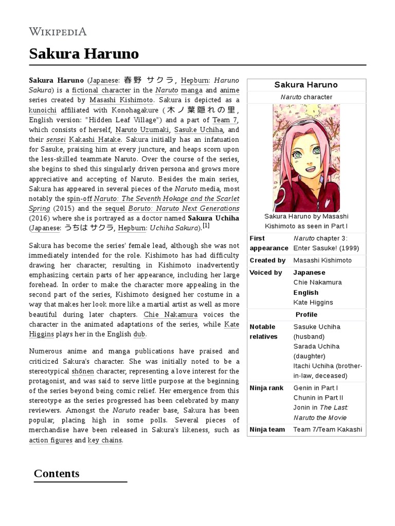 Sakura Haruno | Download Free PDF | Manga | Anime