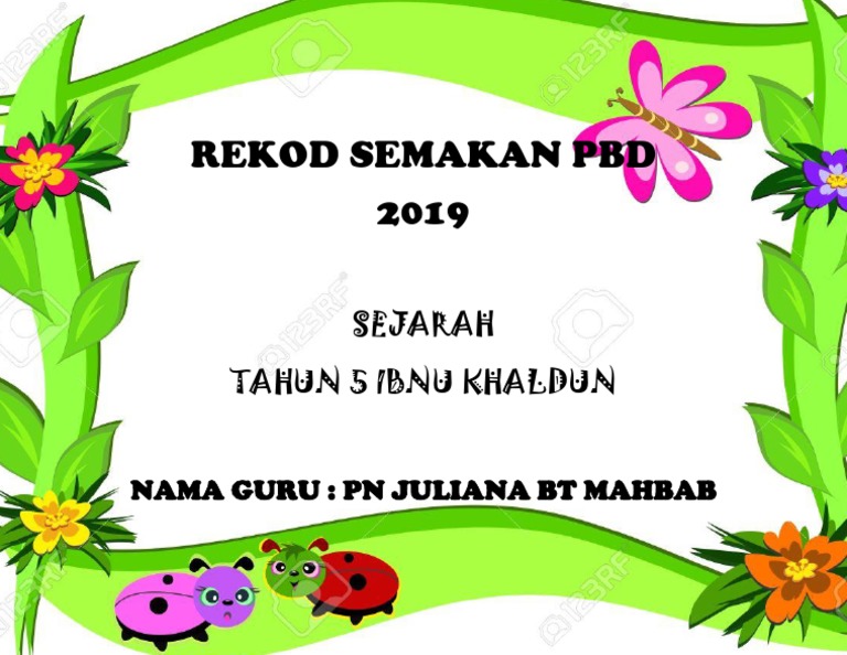Cover Rekod Semakan PBD | PDF