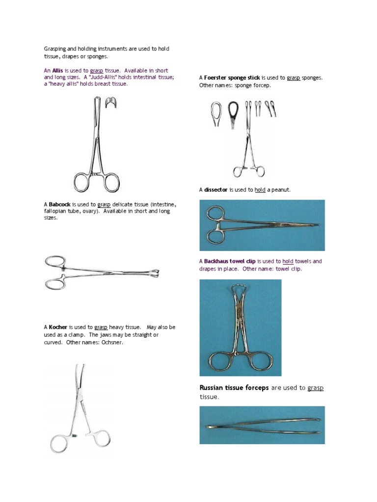 Grasping and Holding Instruments | PDF