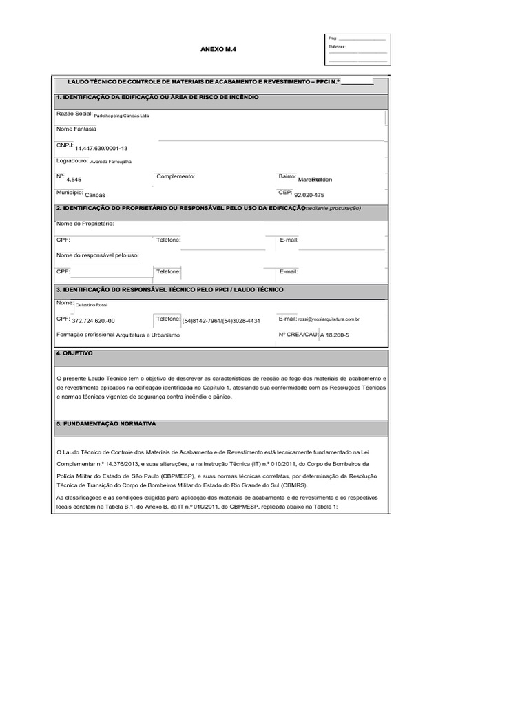 Anexo m4 - Laudo Cmar PDF | PDF | Business