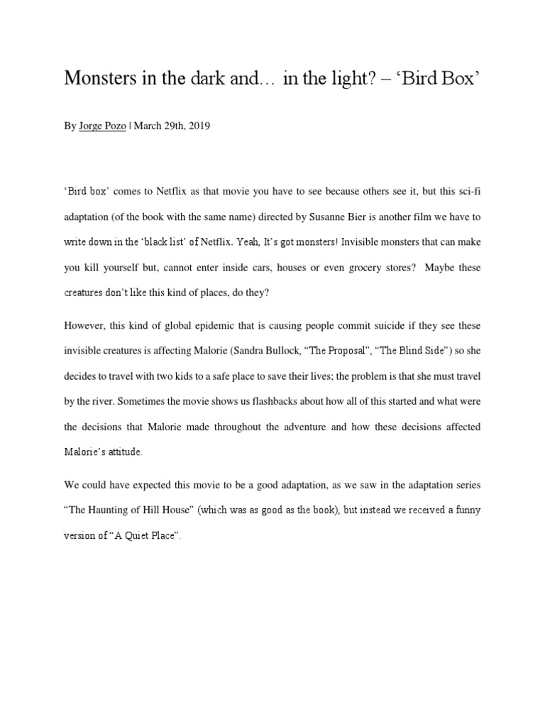 Bird Box Review | PDF