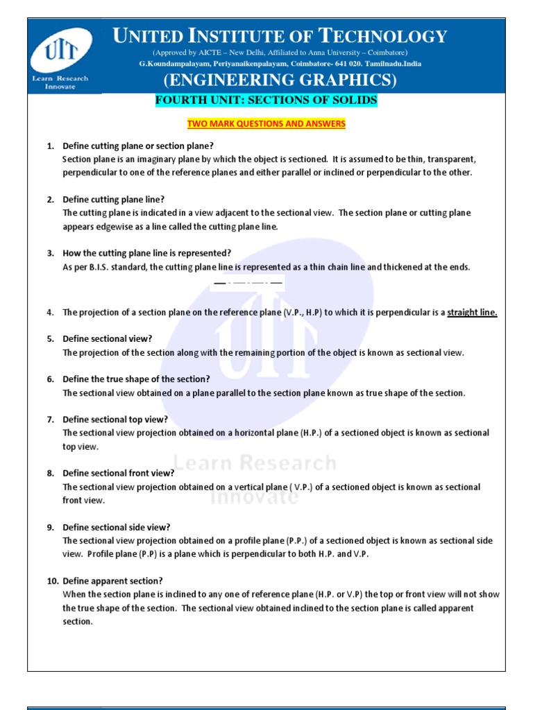 Understanding Sections and Developments of Solids: Key Concepts and ...
