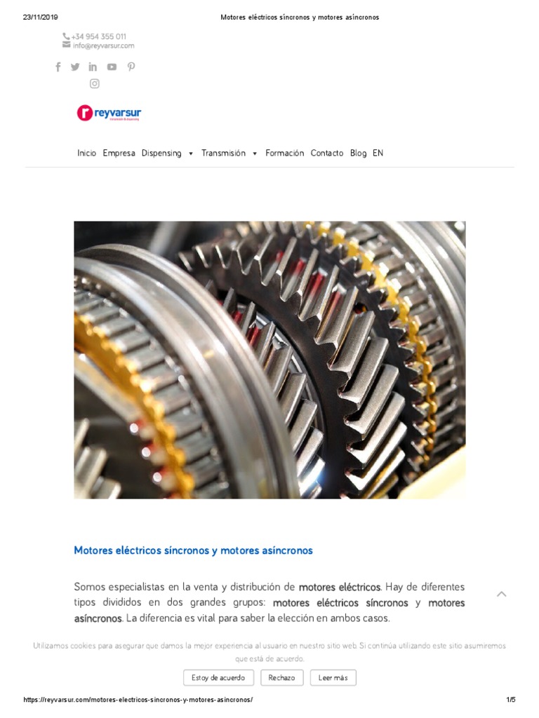 Motores Eléctricos Síncronos y Motores Asíncronos PDF | PDF | Motor eléctrico | Electromagnetismo