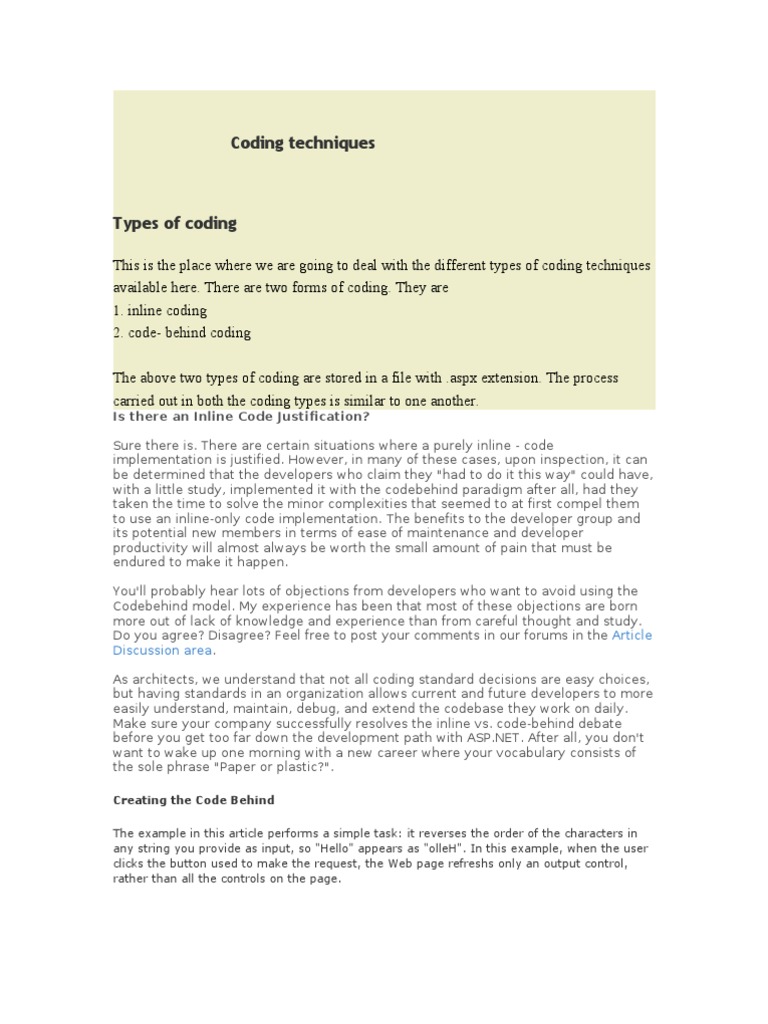 Coding Techniques 2 | PDF | Callback (Computer Programming) | Class (Computer Programming)
