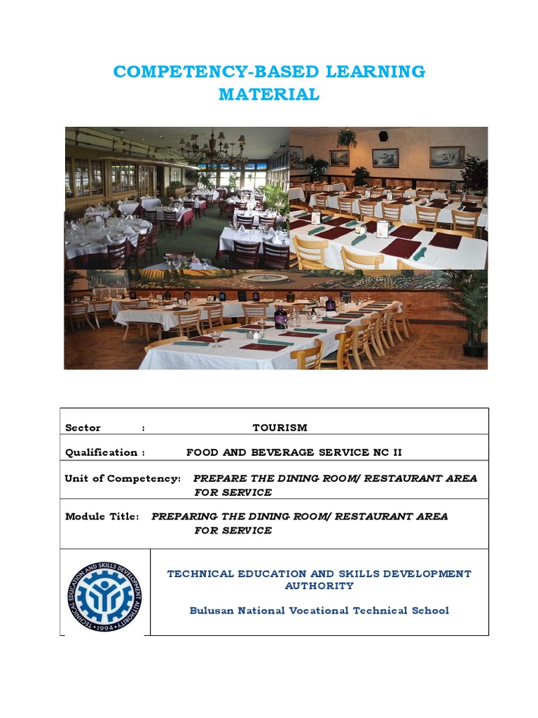 Prepare Dining Restaurant Area For Service | Download Free PDF ...