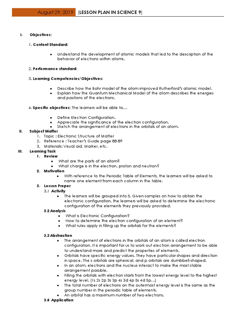 Understanding Electron Configuration: Developing Models of the Atom ...