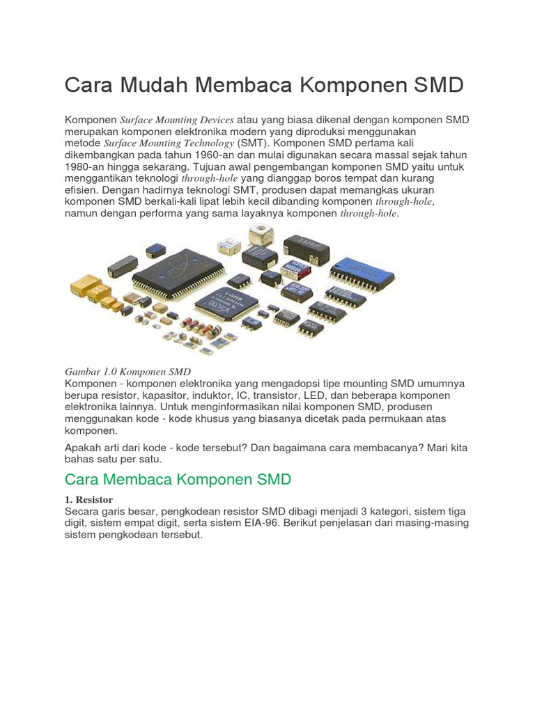 Cara Mudah Membaca Komponen SMD | PDF