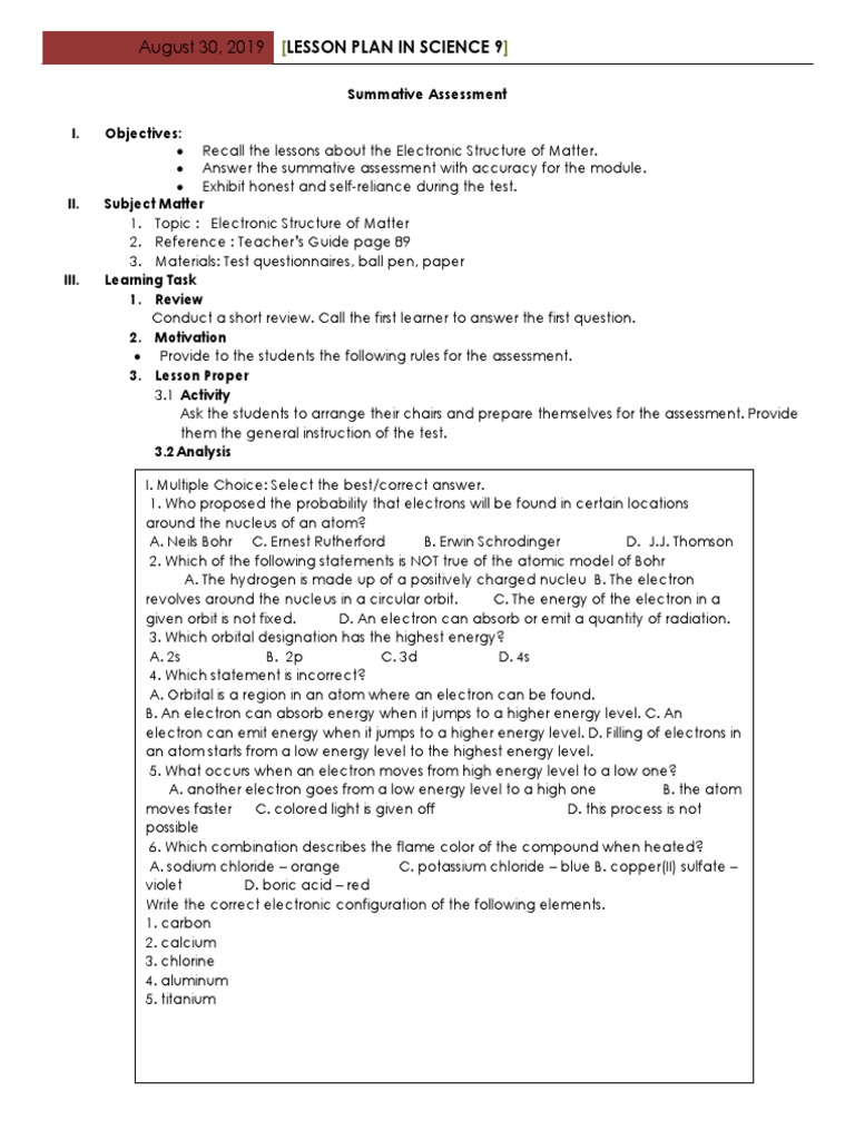 Grade 9 4 | PDF | Electron Configuration | Electron