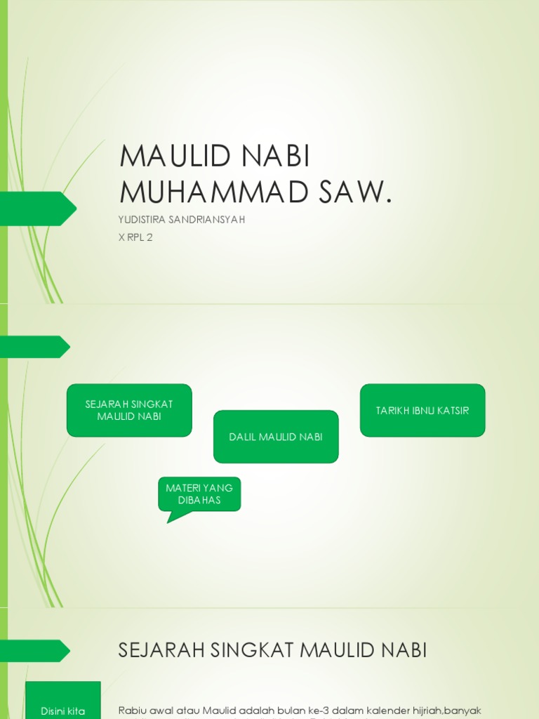Tugas PPT Maulid Nabi-36-Yudistira-Sandriansyah-Xrpl2 | PDF