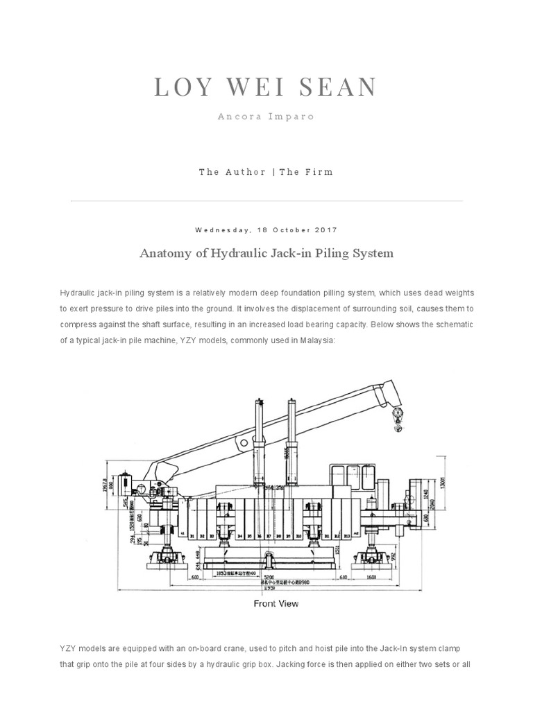 Anatomy Of Hydraulic Jack In Piling System Pdf Deep Foundation