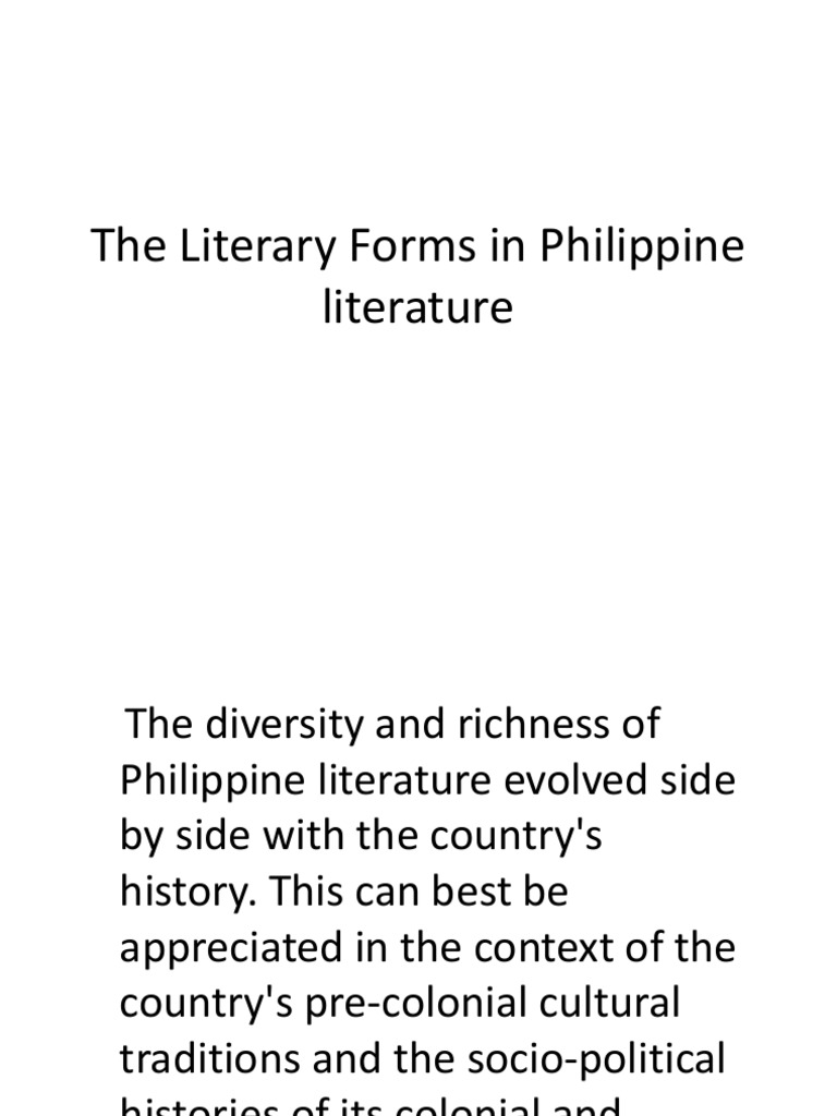 The Literary Forms in Philippine Literature | PDF | Philippines ...