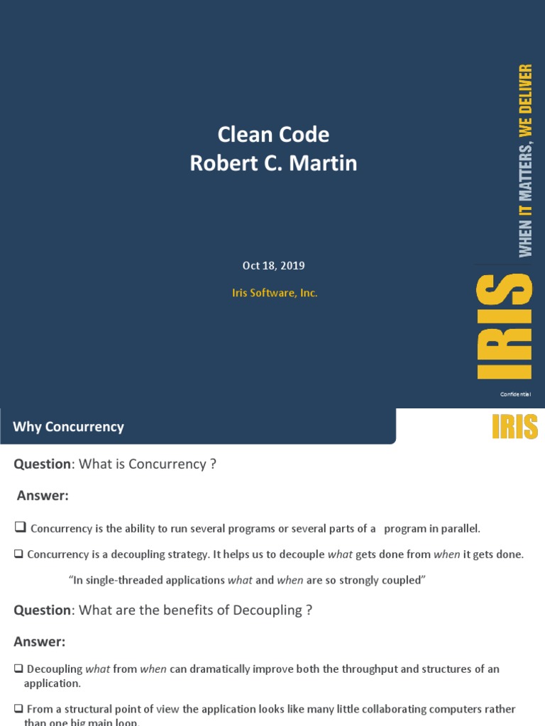 Clean Code - Introduction & Naming Conventions | PDF | Concurrency (Computer Science) | Thread ...