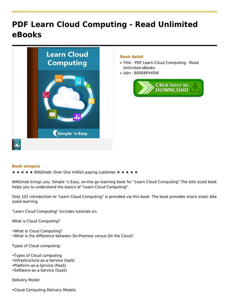 Learn Cloud Computing PDF | PDF