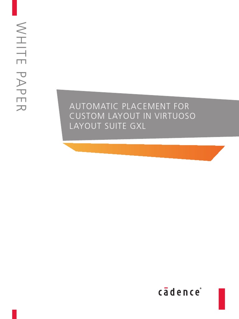Automatic Placement For Custom Layout in Virtuoso Layout Suite GXL ...
