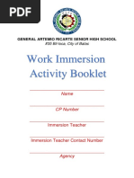 Action Plan For Work Immersion | PDF | Business