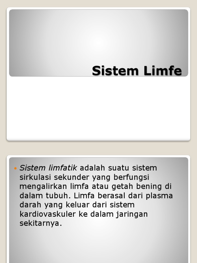 Sistem Limfe | PDF