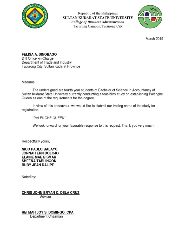 DTI Letter | PDF