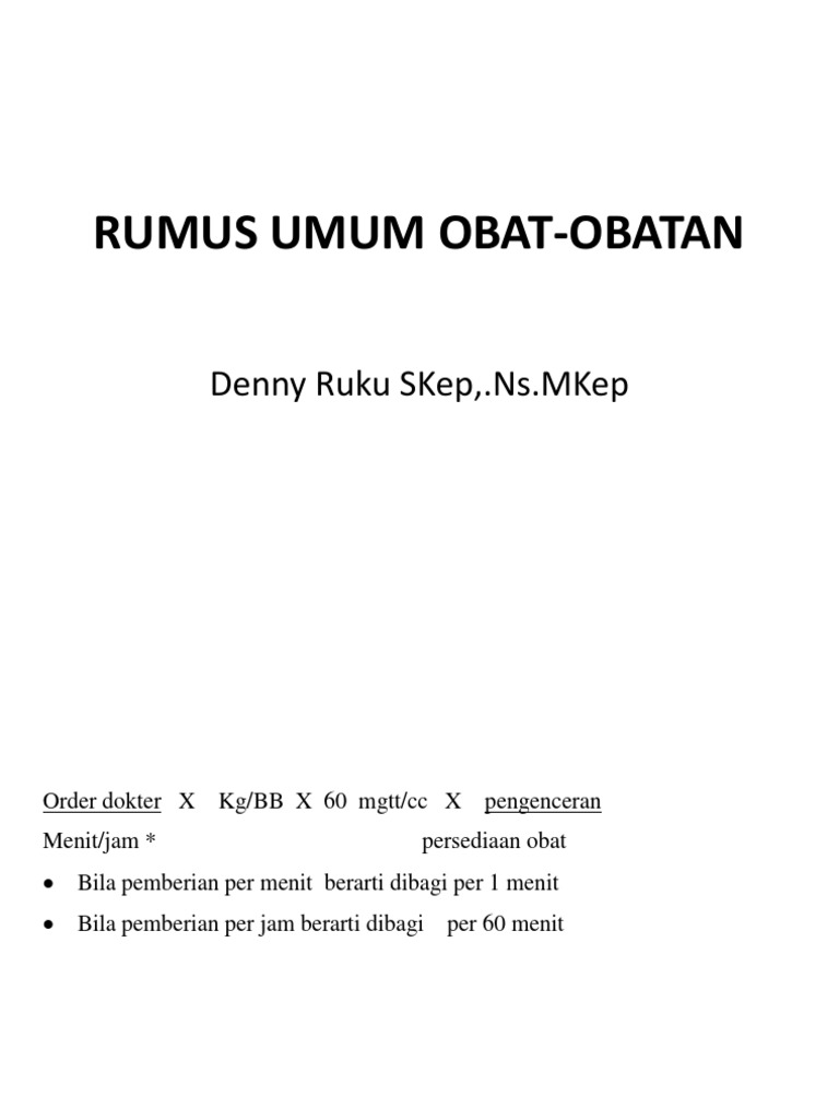 Rumus Umum Obat-Obatan | PDF