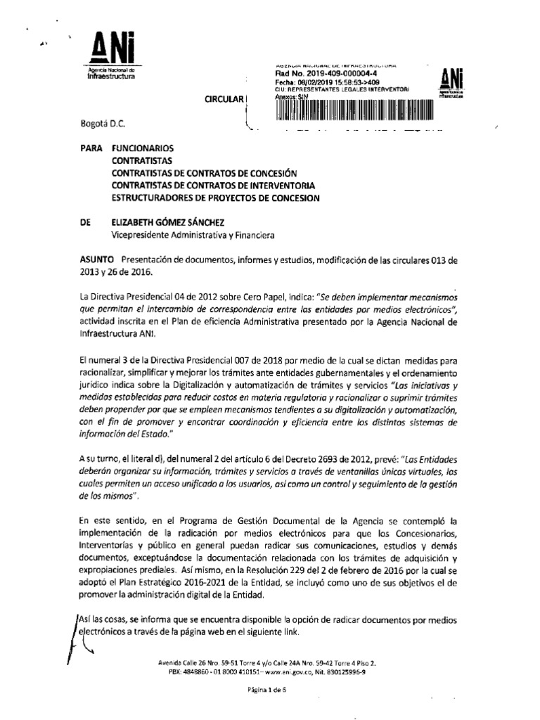 Radicación Electrónica de Documentos ANI | PDF | Disco compacto | Documento