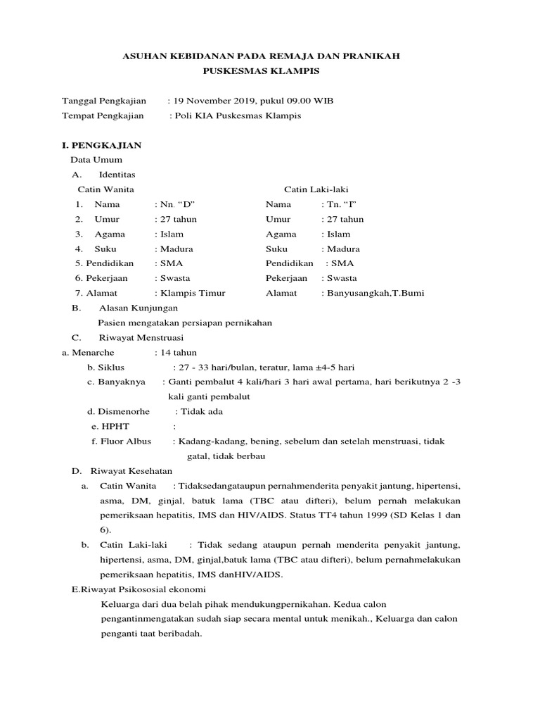 Askeb Pranikah | PDF